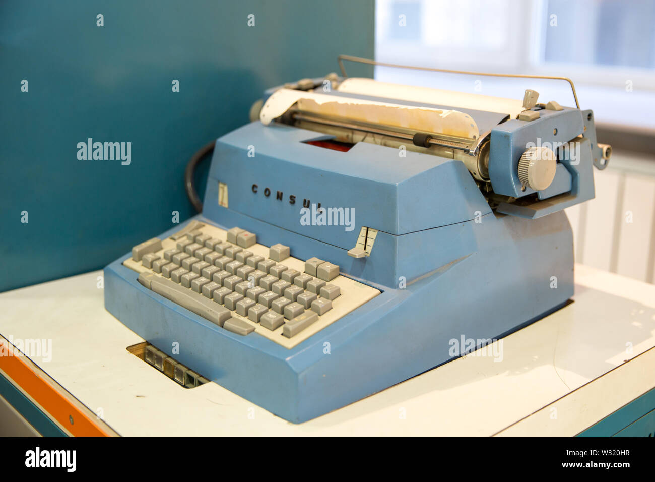 Moscow, Russia - November 20, 2013: Consul Typewriter by Zbrojovka Brno, Czechoslovakia which ...