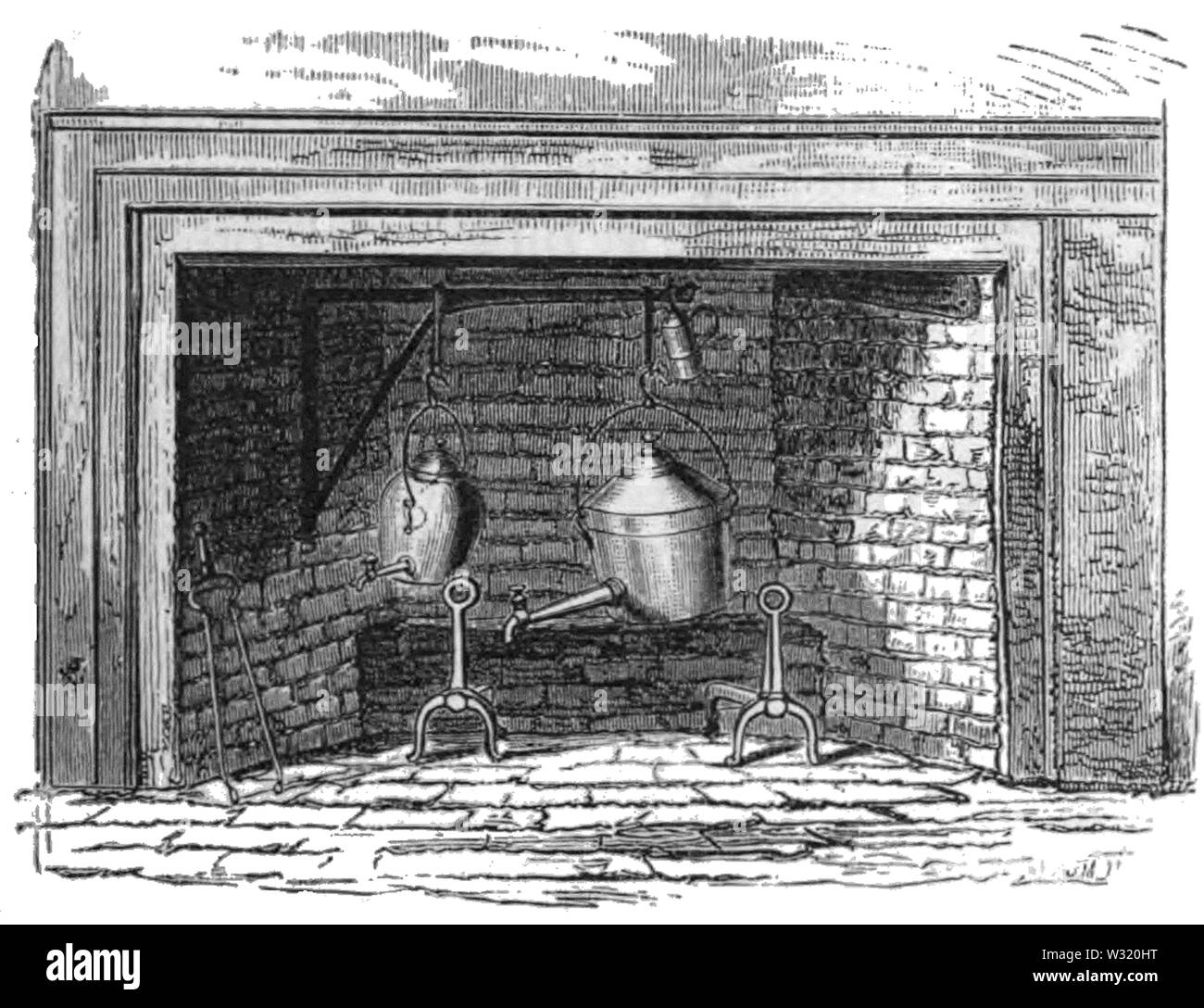 SMO V12 D061 Professor Cleaveland's fireplace Stock Photo - Alamy