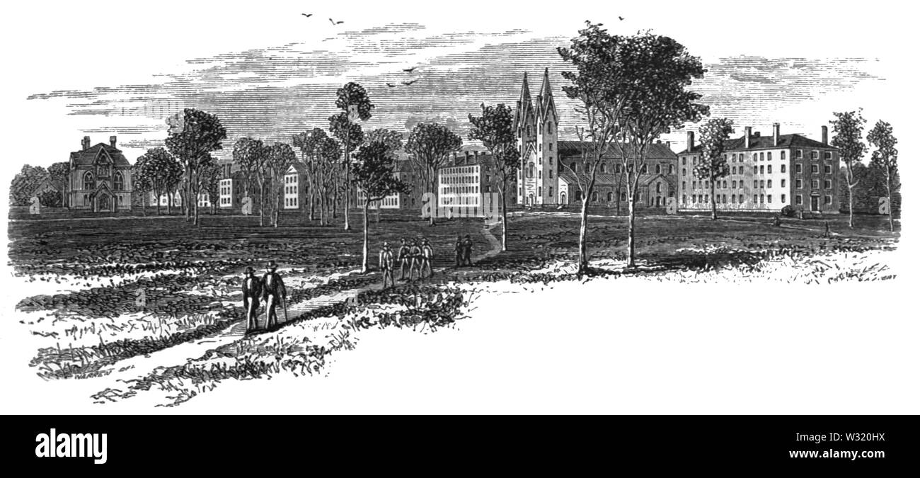 SMO V12 D055 View of Bowdoin college, Brunswick Maine Stock Photo - Alamy