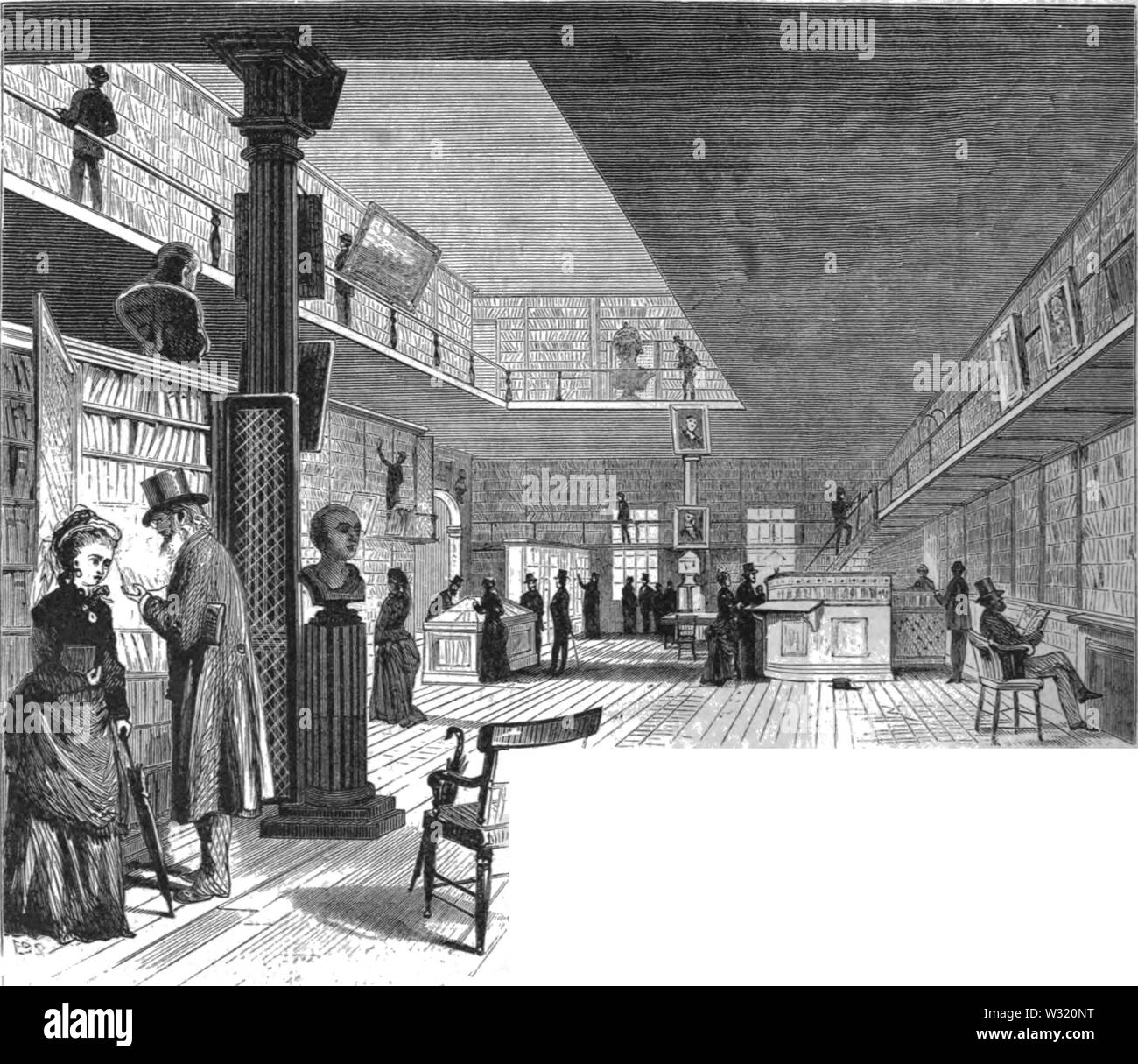 SMO V12 D162 The Philadelphia Library, Fifth st, below Chestnut Stock ...