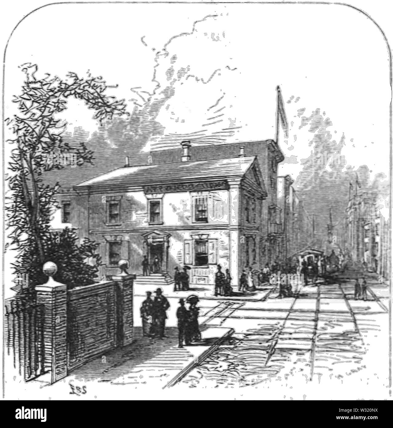 SMO V12 D163 Aprentices' Library, corner Arch and Fifth Streets Stock ...