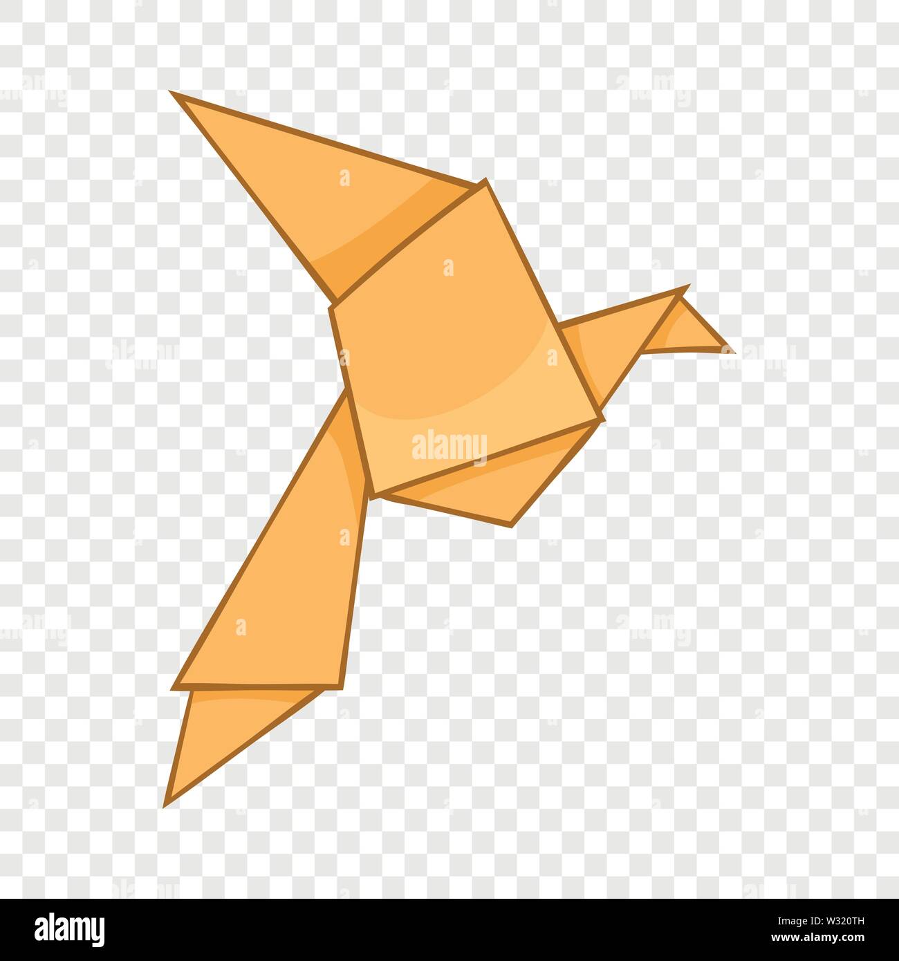 Origami bird icon, cartoon style Stock Vector Image & Art - Alamy