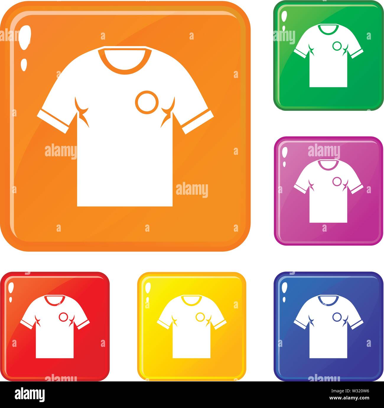 Soccer shirt icons set vector color Stock Vector Image & Art - Alamy