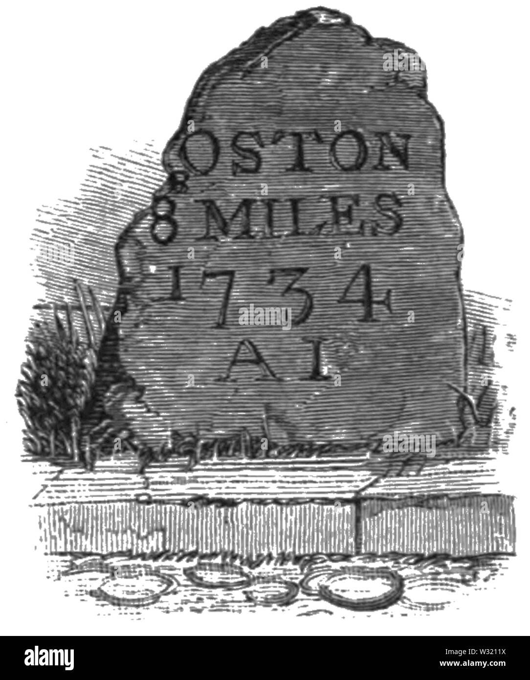 Old milestone Black and White Stock Photos & Images - Alamy