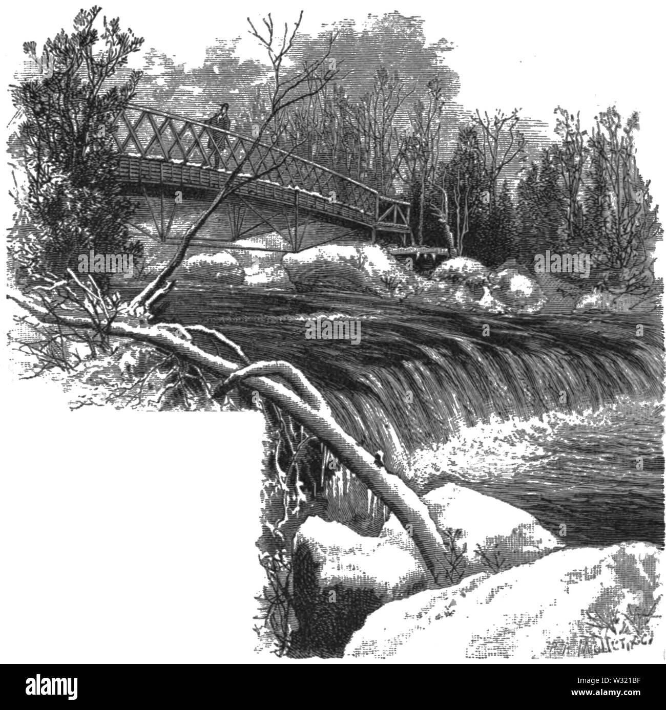 SMO V12 D476 Second Moss Island bridge Stock Photo - Alamy