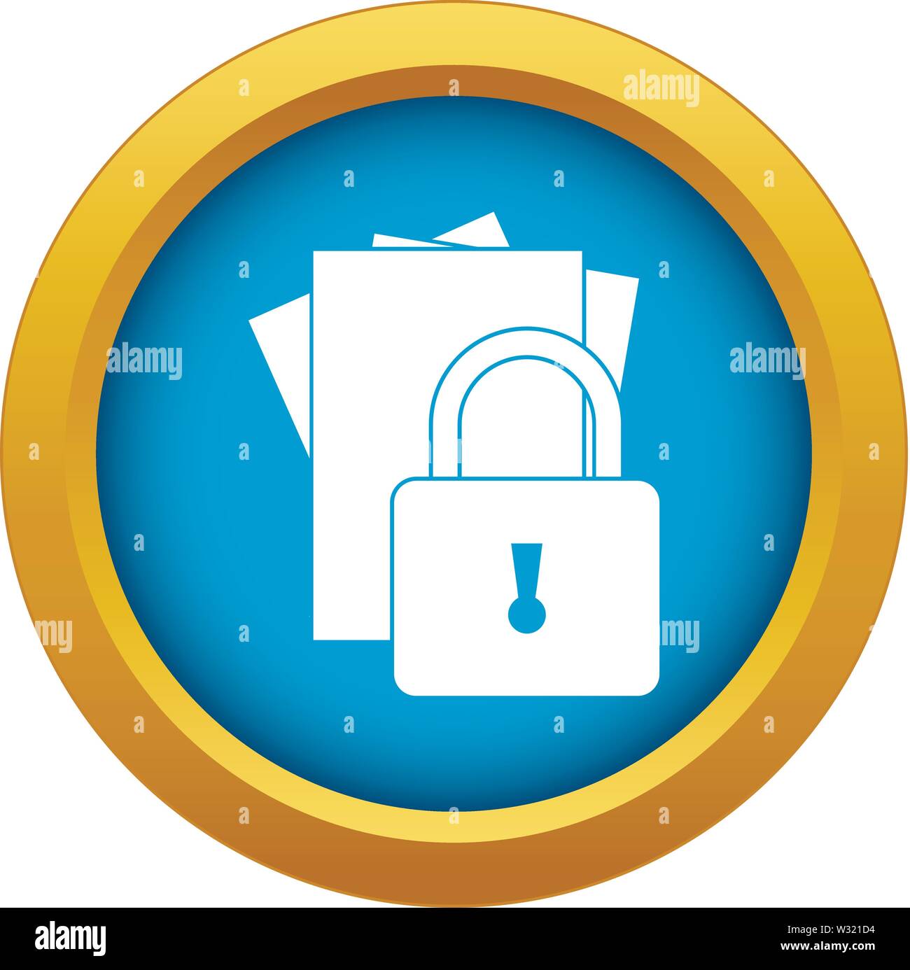 Folders with padlock icon blue vector isolated Stock Vector Image & Art ...