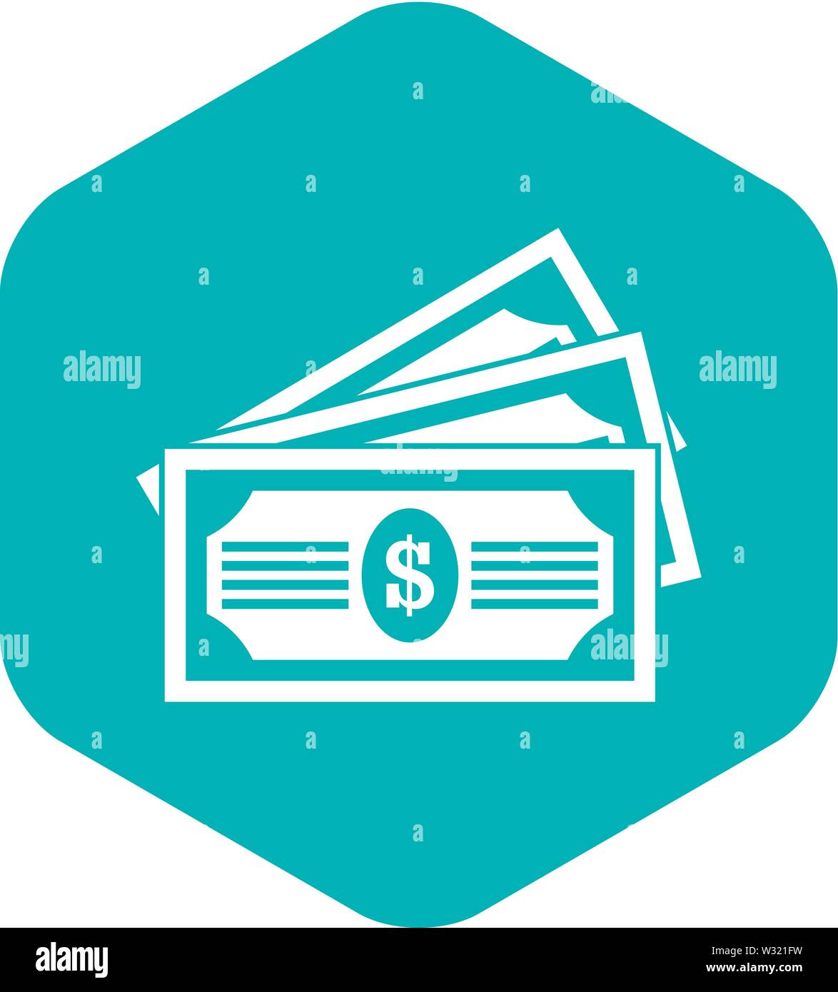 Three dollar bills icon, simple style Stock Vector Image & Art - Alamy