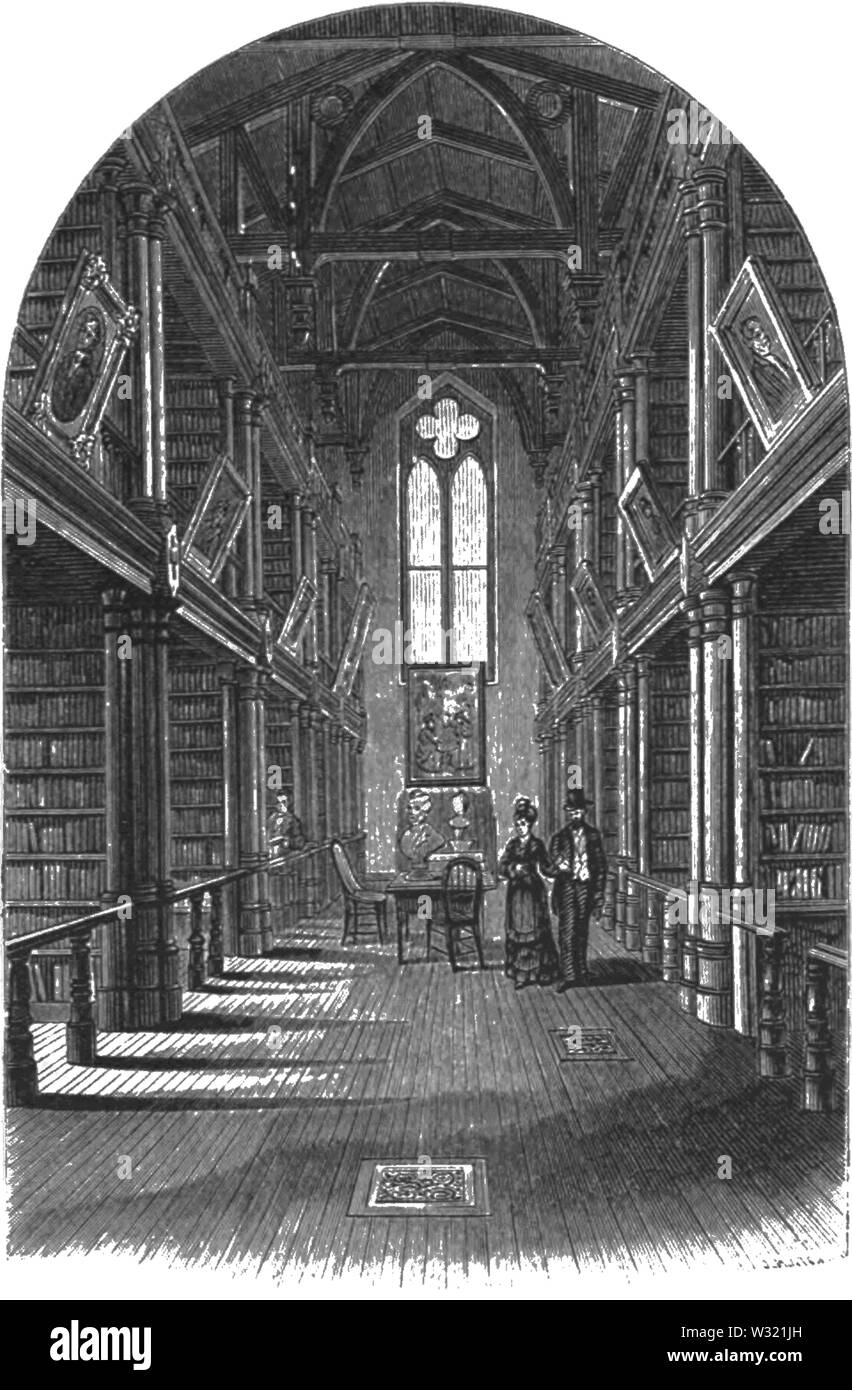 SMO V12 D658 Interior of library at Wesleyan University Stock Photo - Alamy