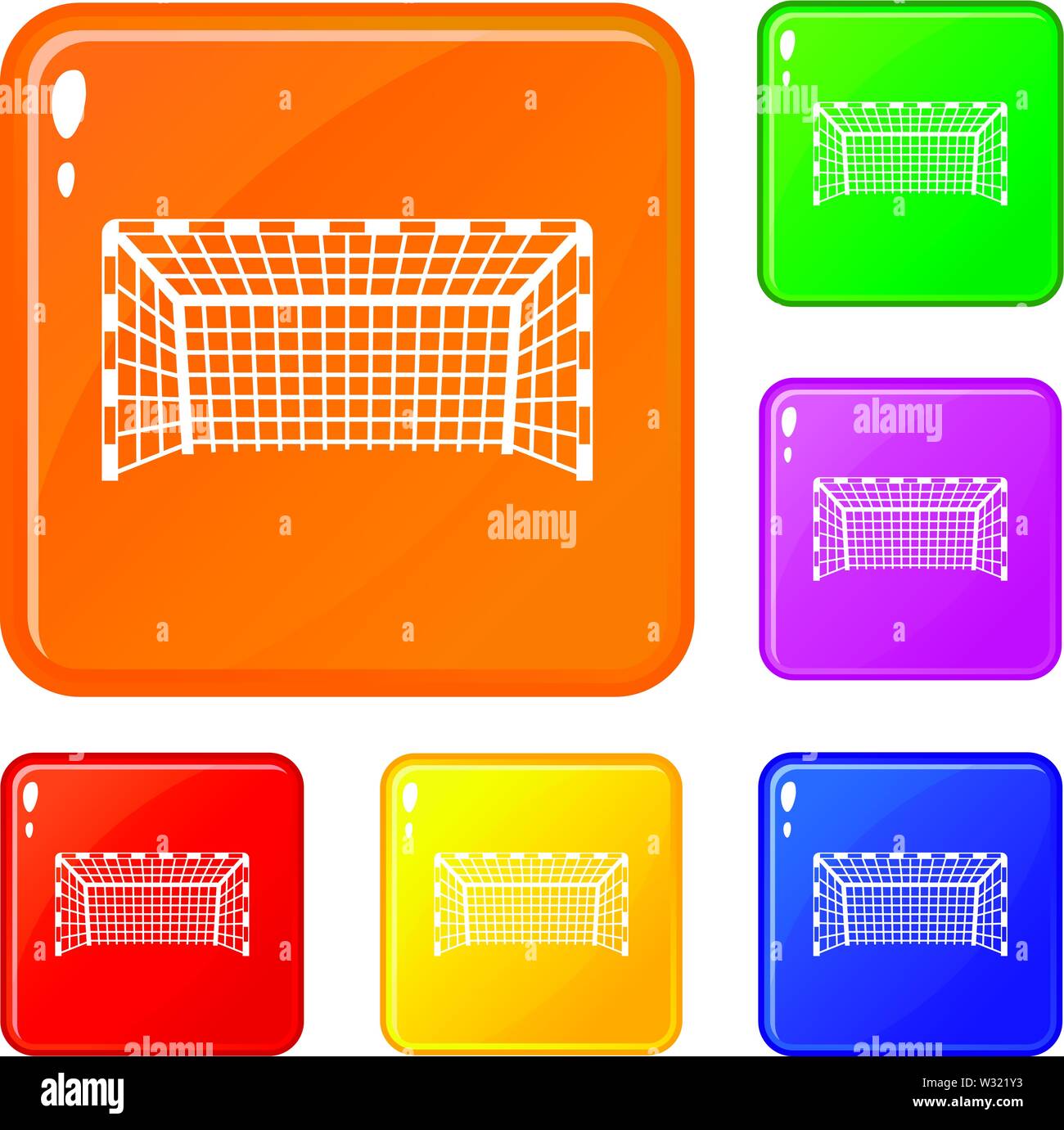 Goal post icons set vector color Stock Vector Image & Art - Alamy