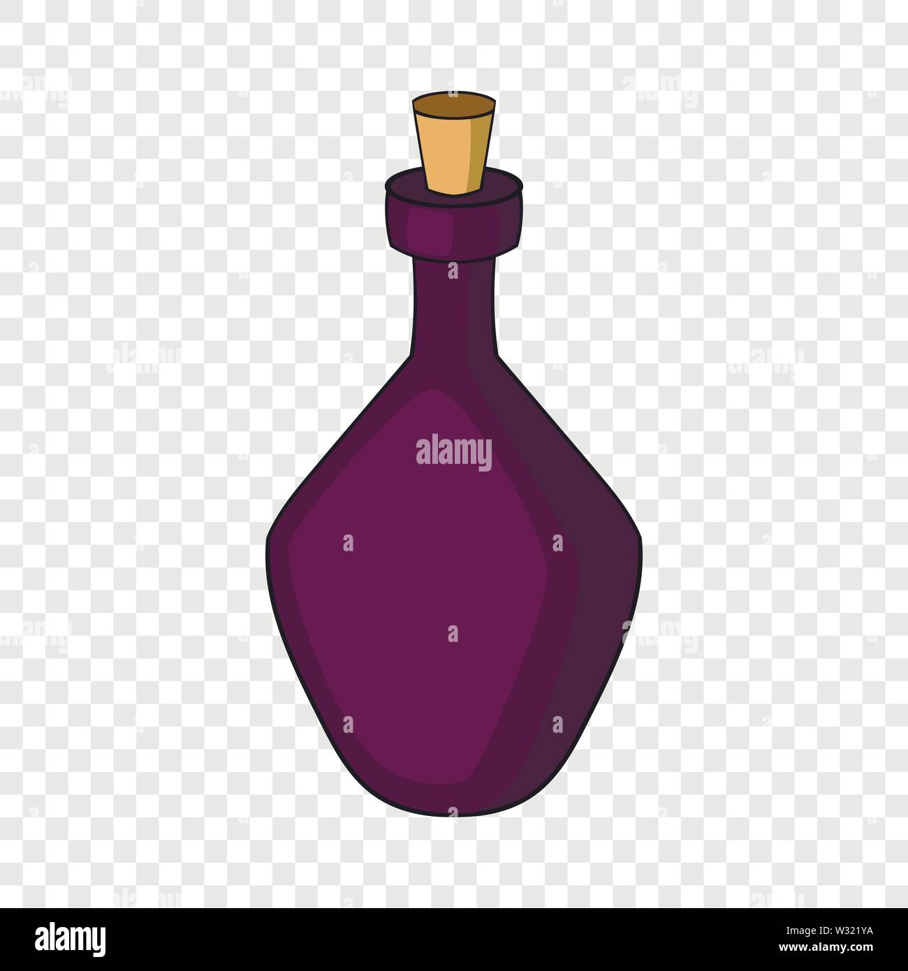 Round alcohol bottle icon, cartoon style Stock Vector Image & Art - Alamy