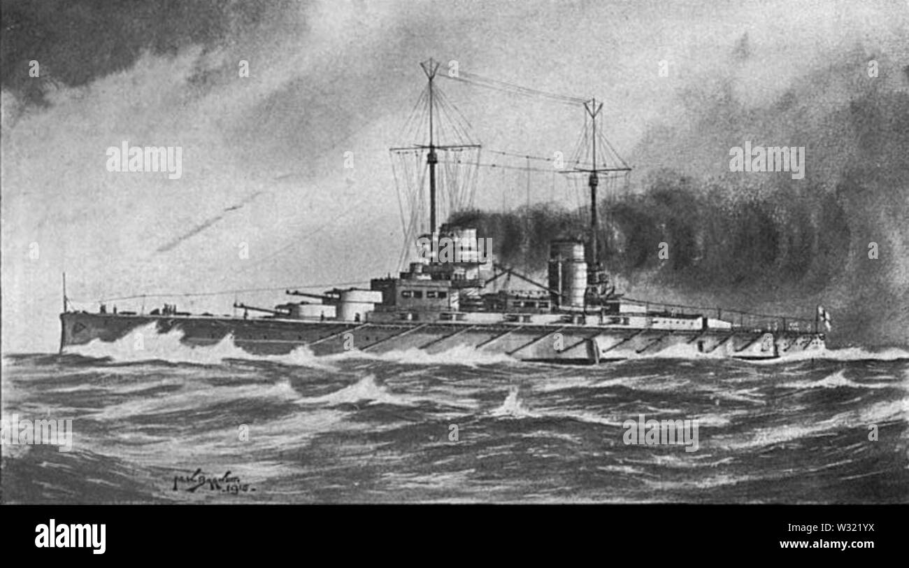 SMS Lützow illustration Stock Photo - Alamy