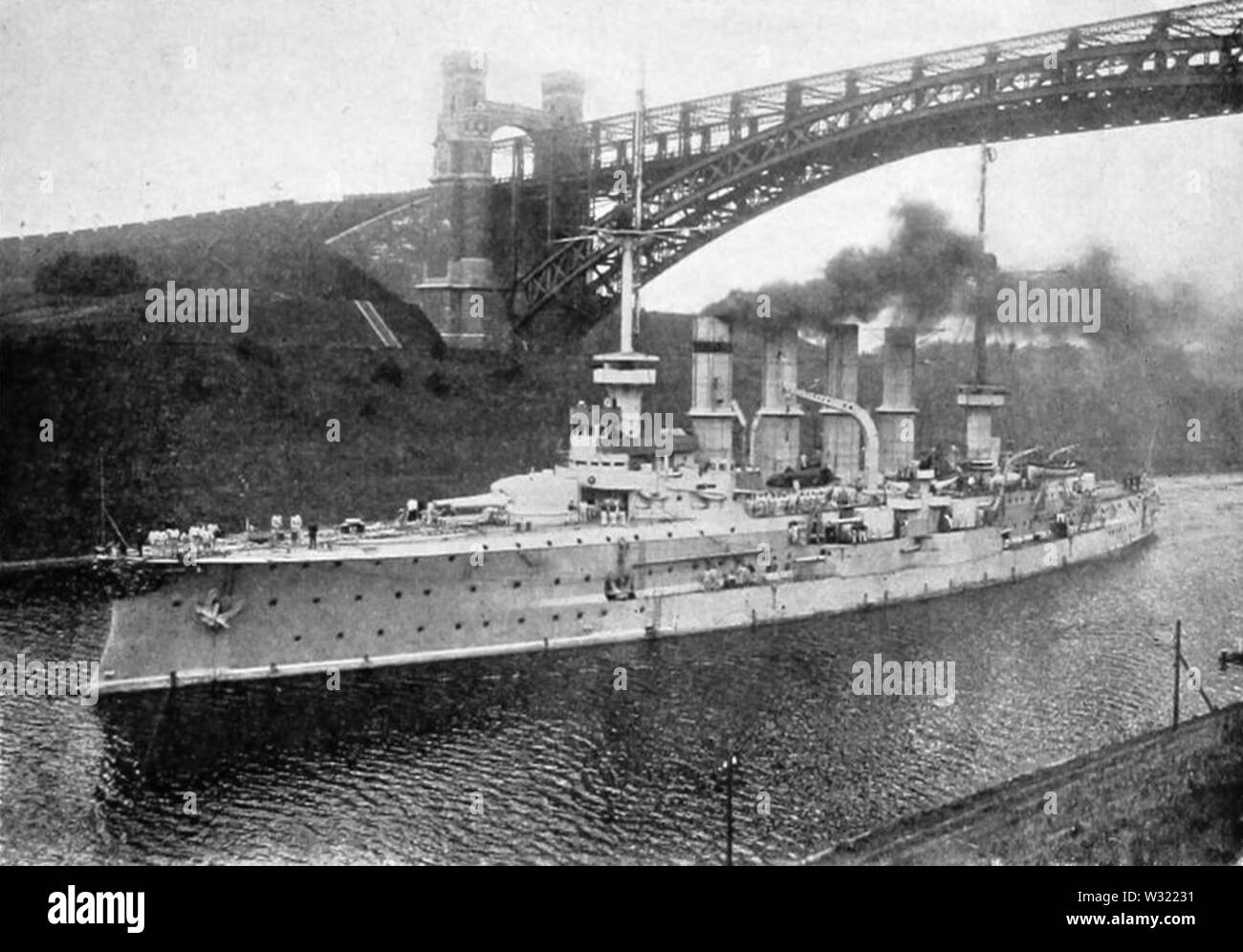 SMS Yorck, Kaiser Wilhelm Canal Stock Photo - Alamy