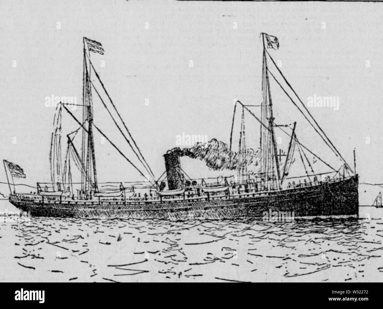 SS San Juan in 1895 Stock Photo - Alamy