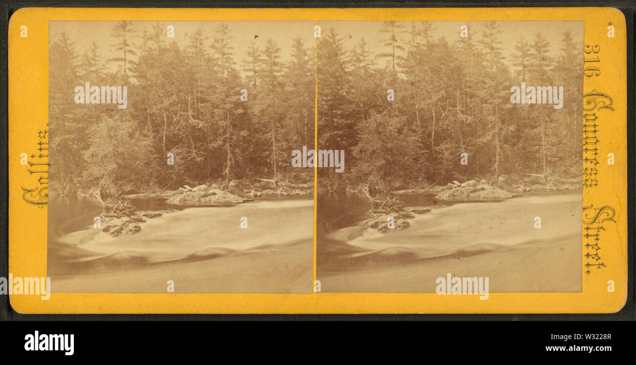 Saco River scenery, Hiram, Me, by George E Collins 2 Stock Photo - Alamy