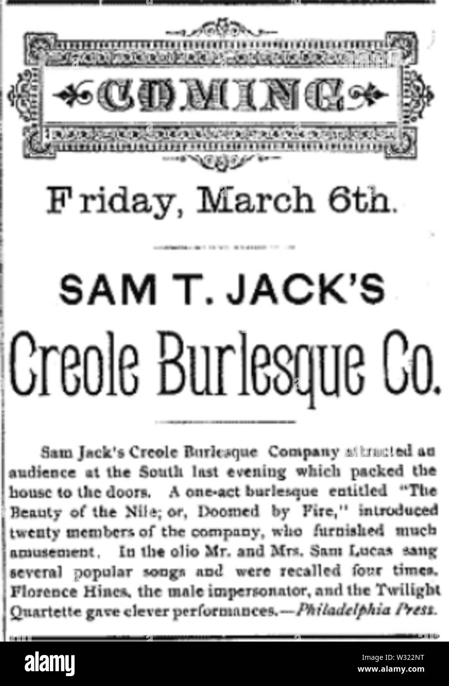 Burlesque entertainment Black and White Stock Photos & Images - Alamy