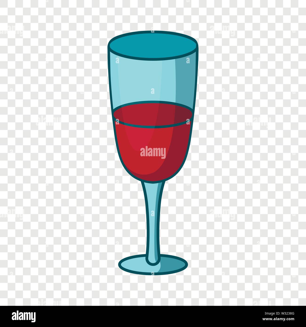 Red wine glass icon, cartoon style Stock Vector Image & Art - Alamy