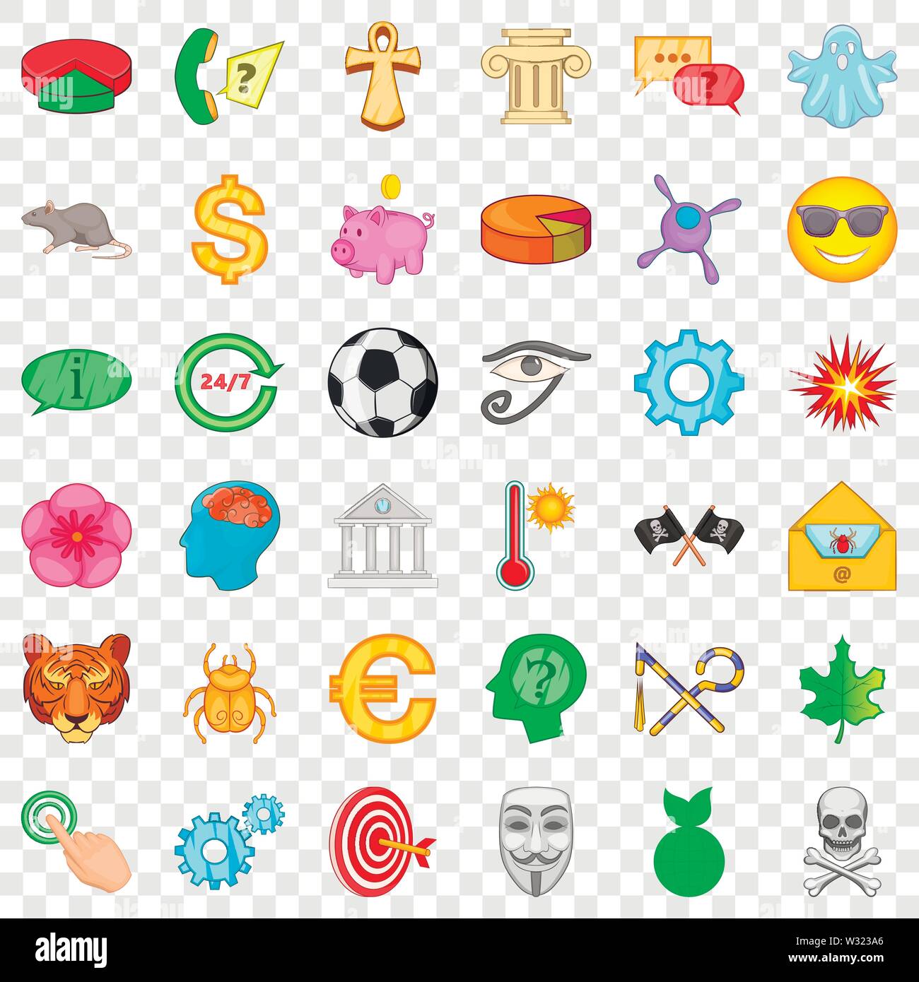 Football icons set, cartoon style Stock Vector Image & Art - Alamy