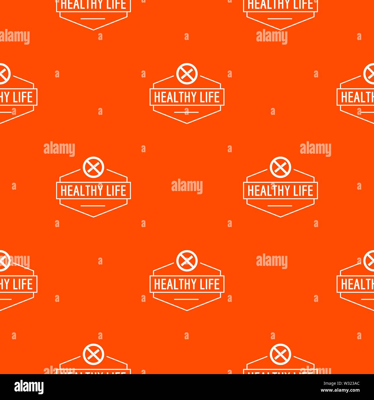 No smoking pattern vector orange Stock Vector Image & Art - Alamy