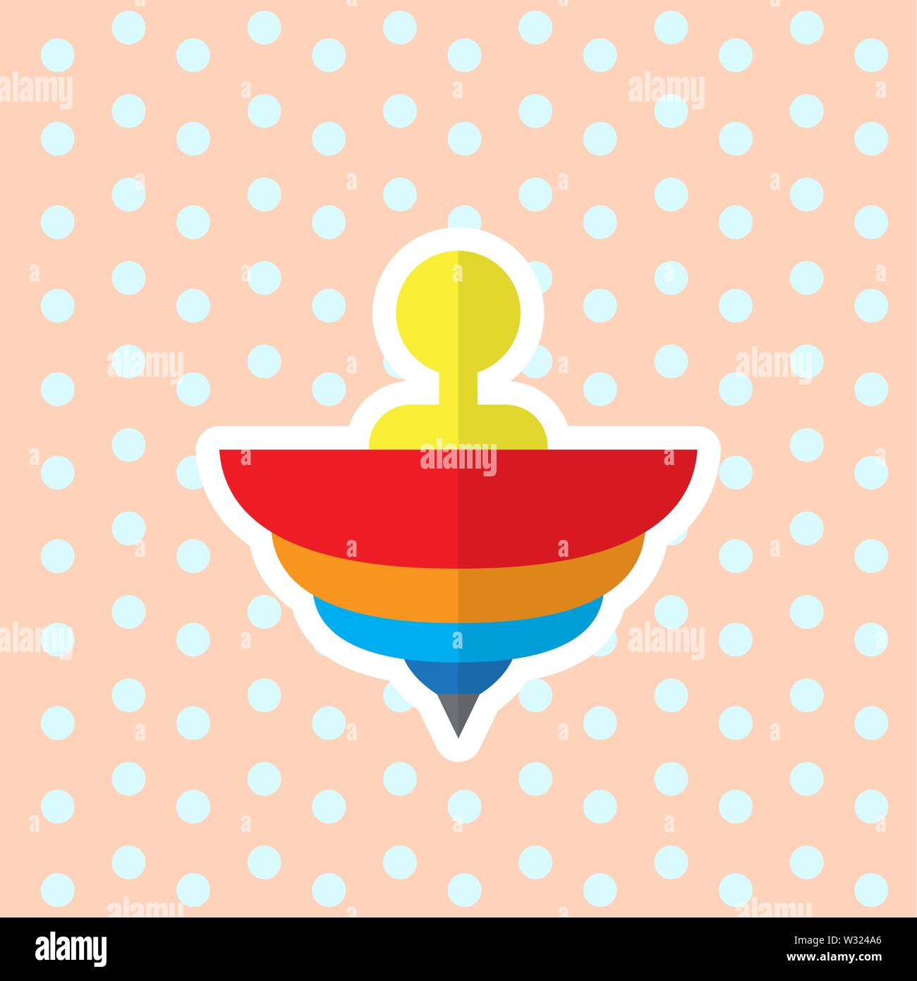 Isolated cute spin toy over a colored background - Vector Stock Vector ...