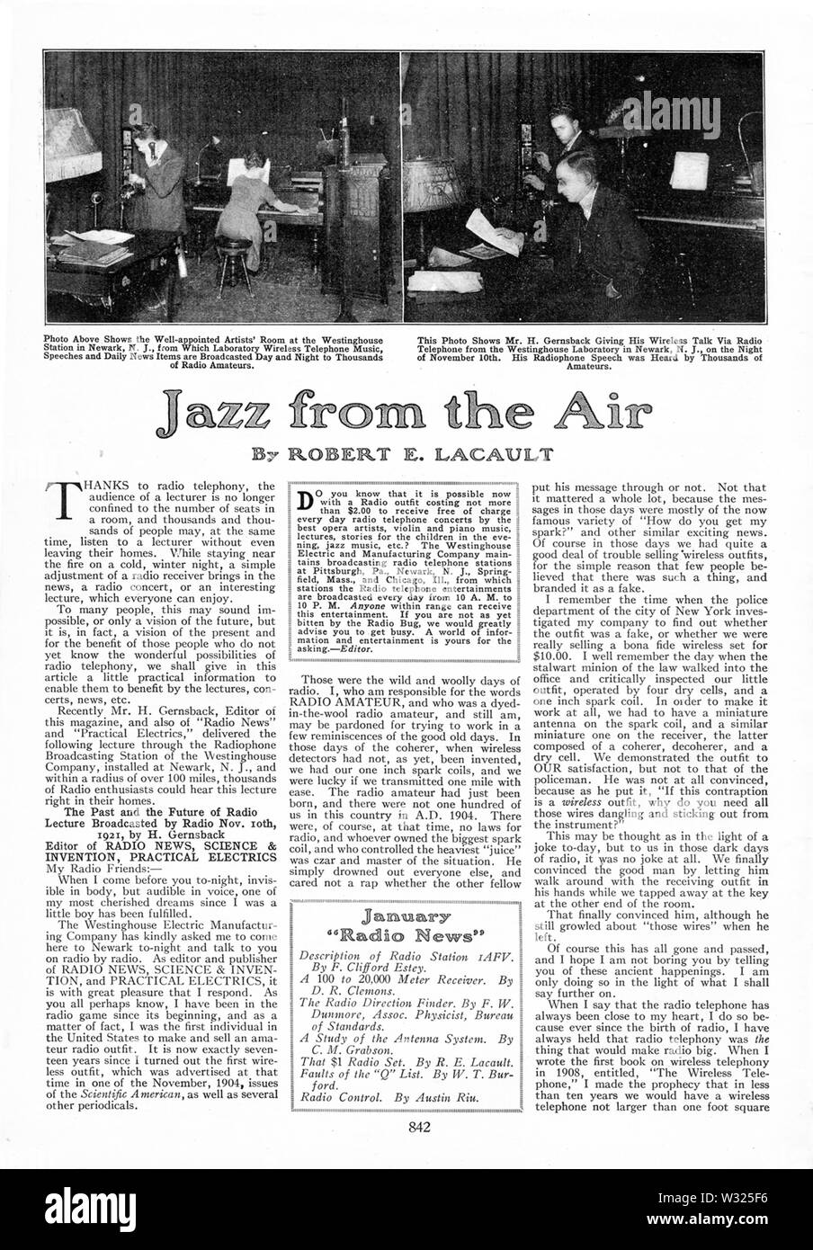 Science and Invention Jan 1922 pg842 Stock Photo - Alamy