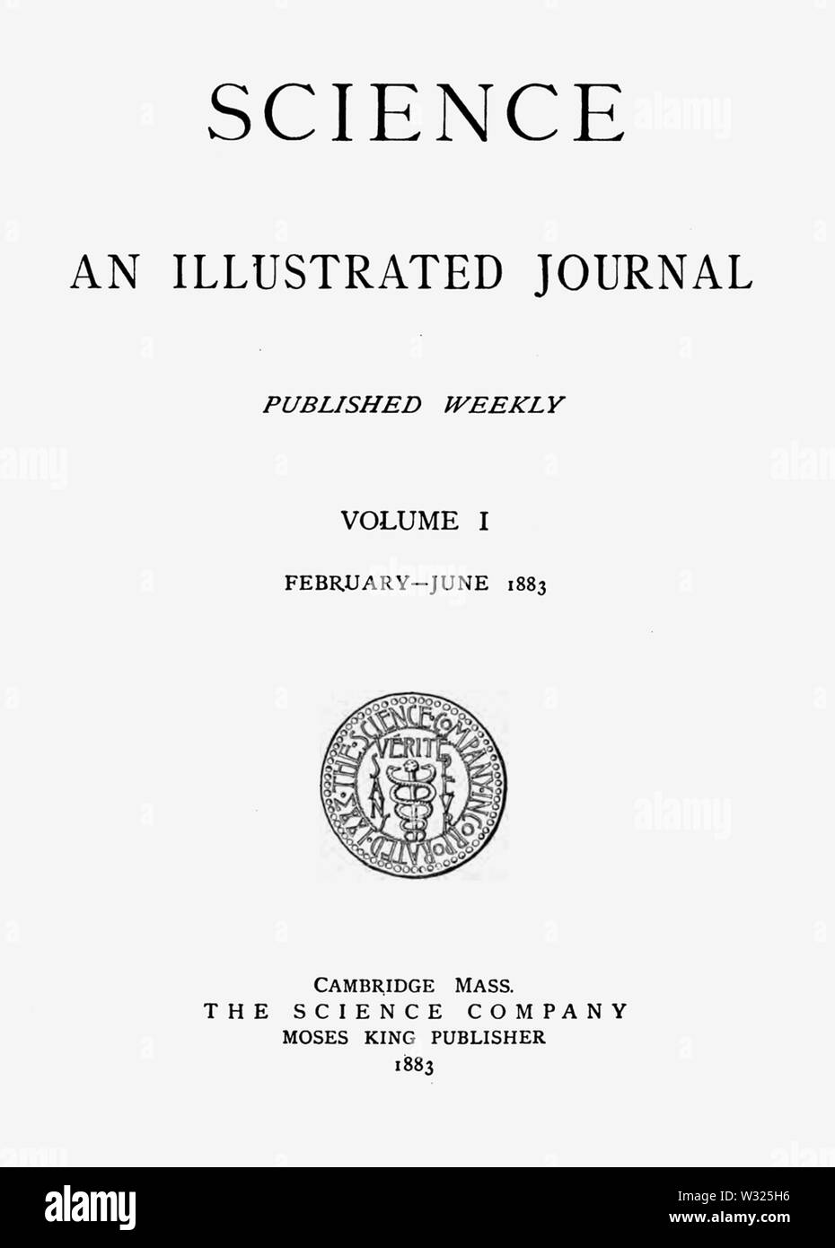 Science 1883 Cover Stock Photo - Alamy
