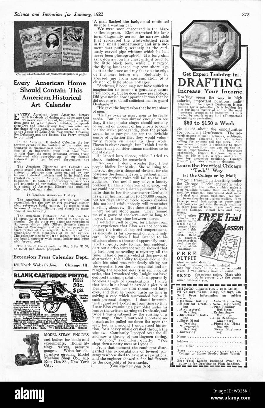 Science and Invention Jan 1922 pg873 Stock Photo - Alamy