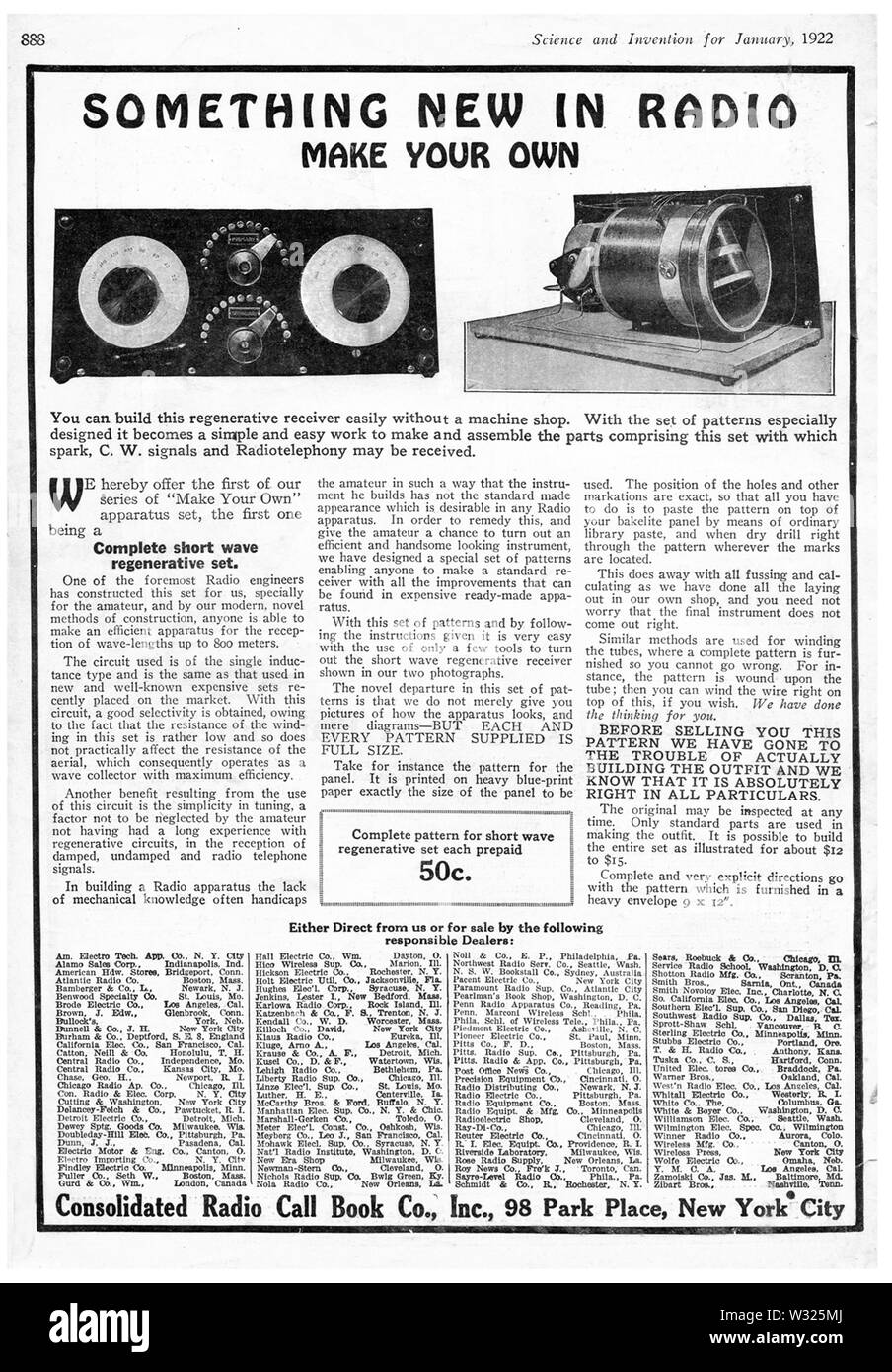 Science and Invention Jan 1922 pg888 Stock Photo - Alamy