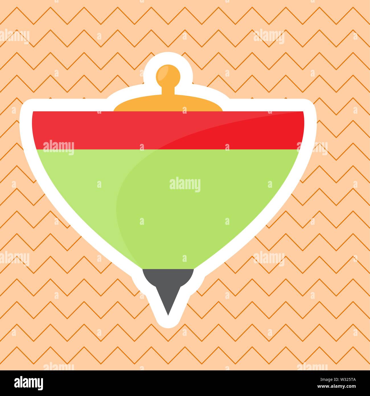 Isolated cute spin toy over a colored background - Vector Stock Vector ...