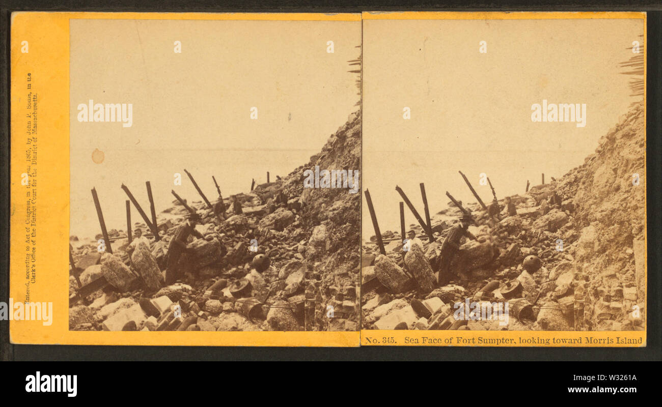 Sea face of Fort Sumpter (Sumter), looking toward Morris Island, by ...