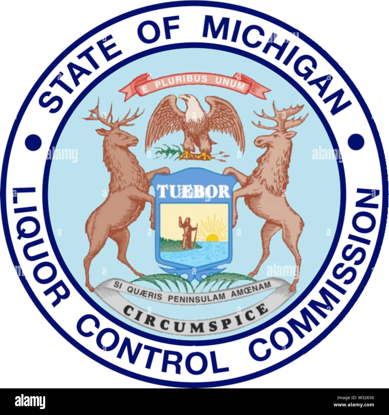 Seal of Michigan Liquor Control Commission Stock Photo - Alamy
