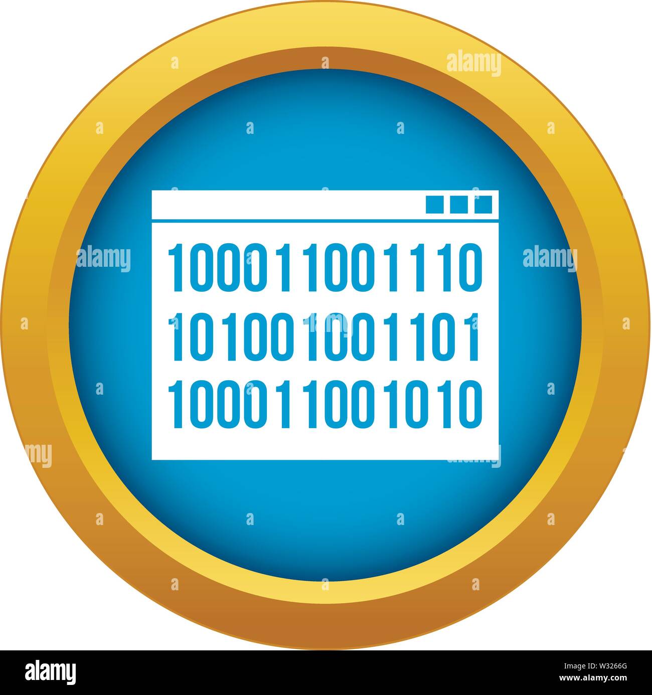 Binary code icon blue vector isolated Stock Vector Image & Art - Alamy