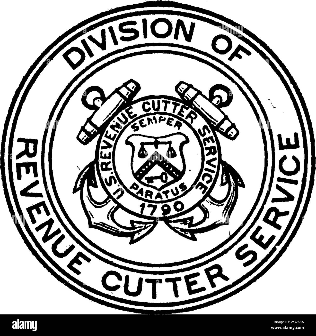 Seal of the United States Revenue Cutter Service Stock Photo - Alamy