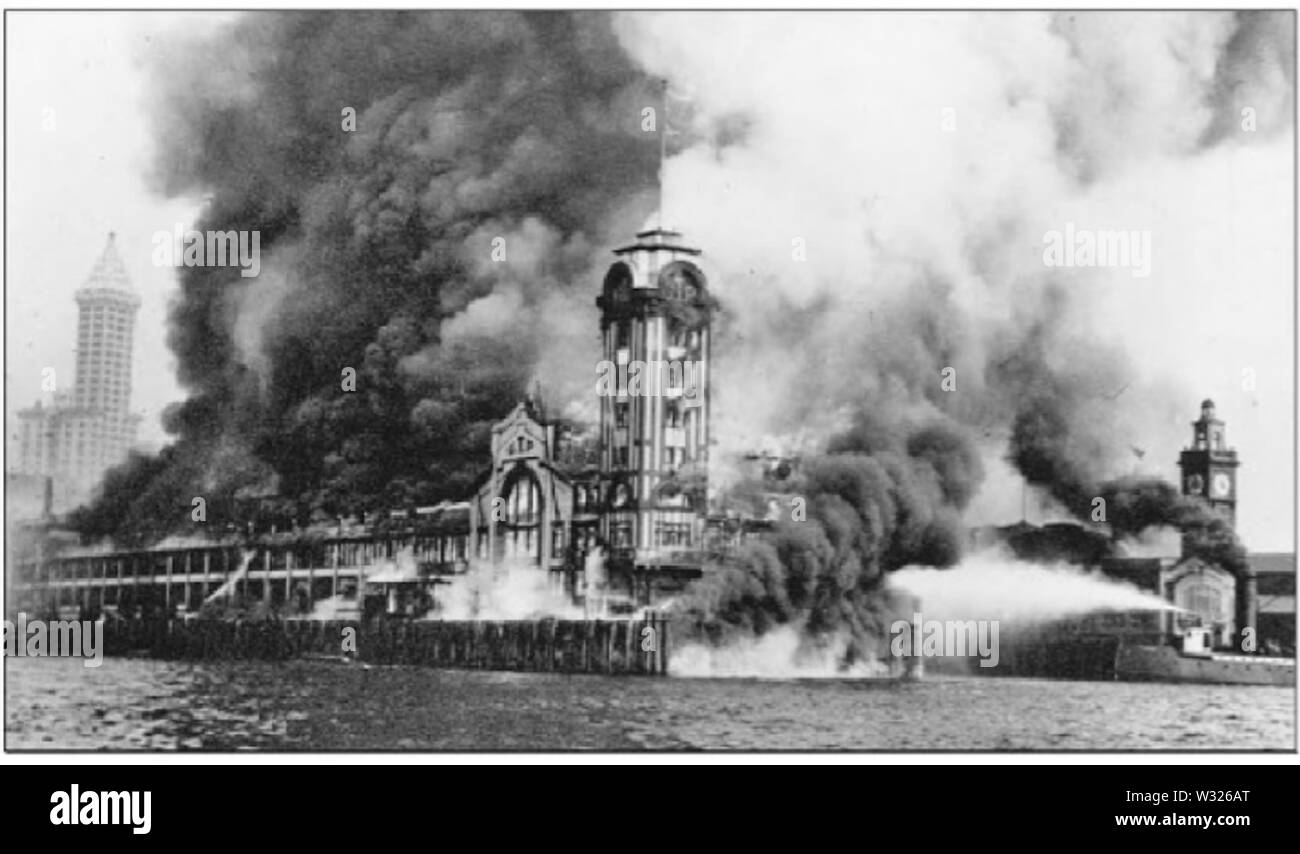 Seattle fireboat Duwamish can be seen here fighting the devastating ...
