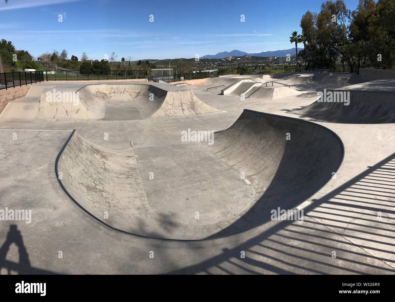 an overview of the san clemente skateboard park Stock Photo - Alamy