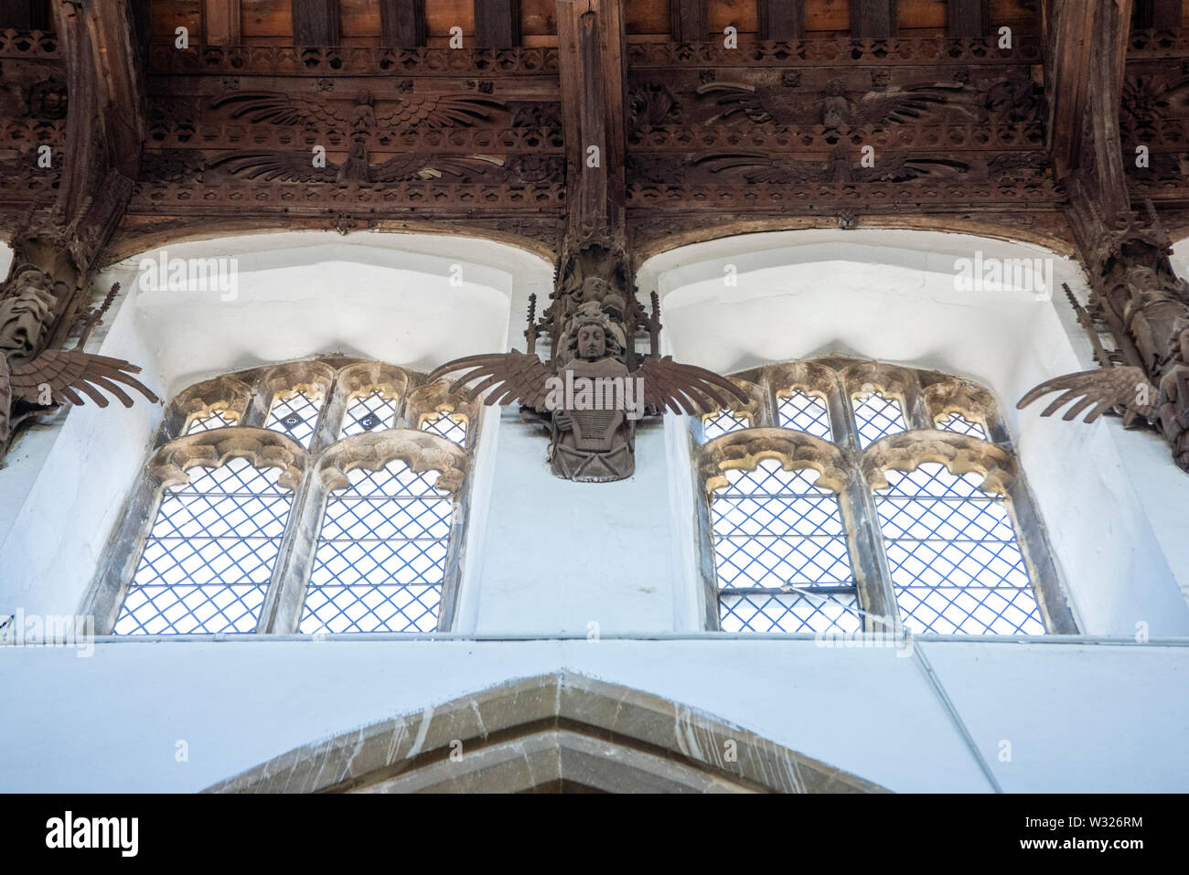 Angel roof of St Wendreda's church, March Stock Photo - Alamy