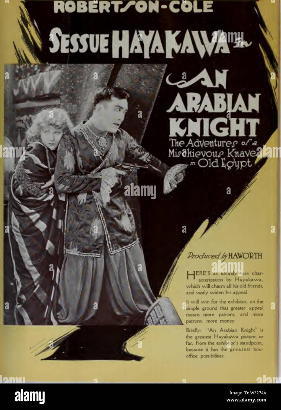 Sessue Hayakawa in An Arabian Night by Charles Swickard Film Daily 1920 ...