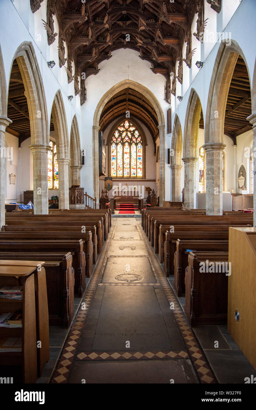 Interior of St Wendreda's church, March Stock Photo - Alamy