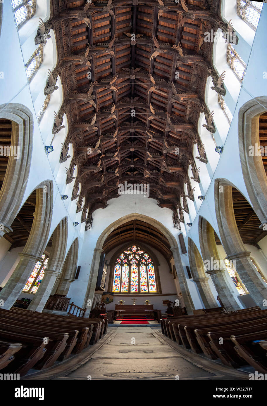 Interior of St Wendreda's church, March Stock Photo - Alamy