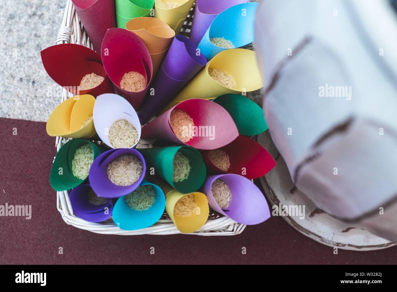 Wedding rice cone hi-res stock photography and images - Alamy