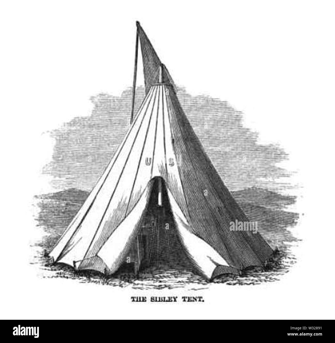 Sibley tent Black and White Stock Photos & Images - Alamy