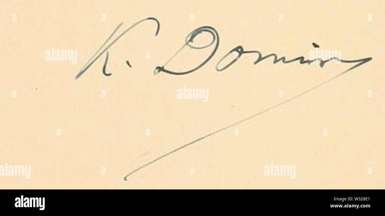 Signature of Karel Domin Stock Photo - Alamy