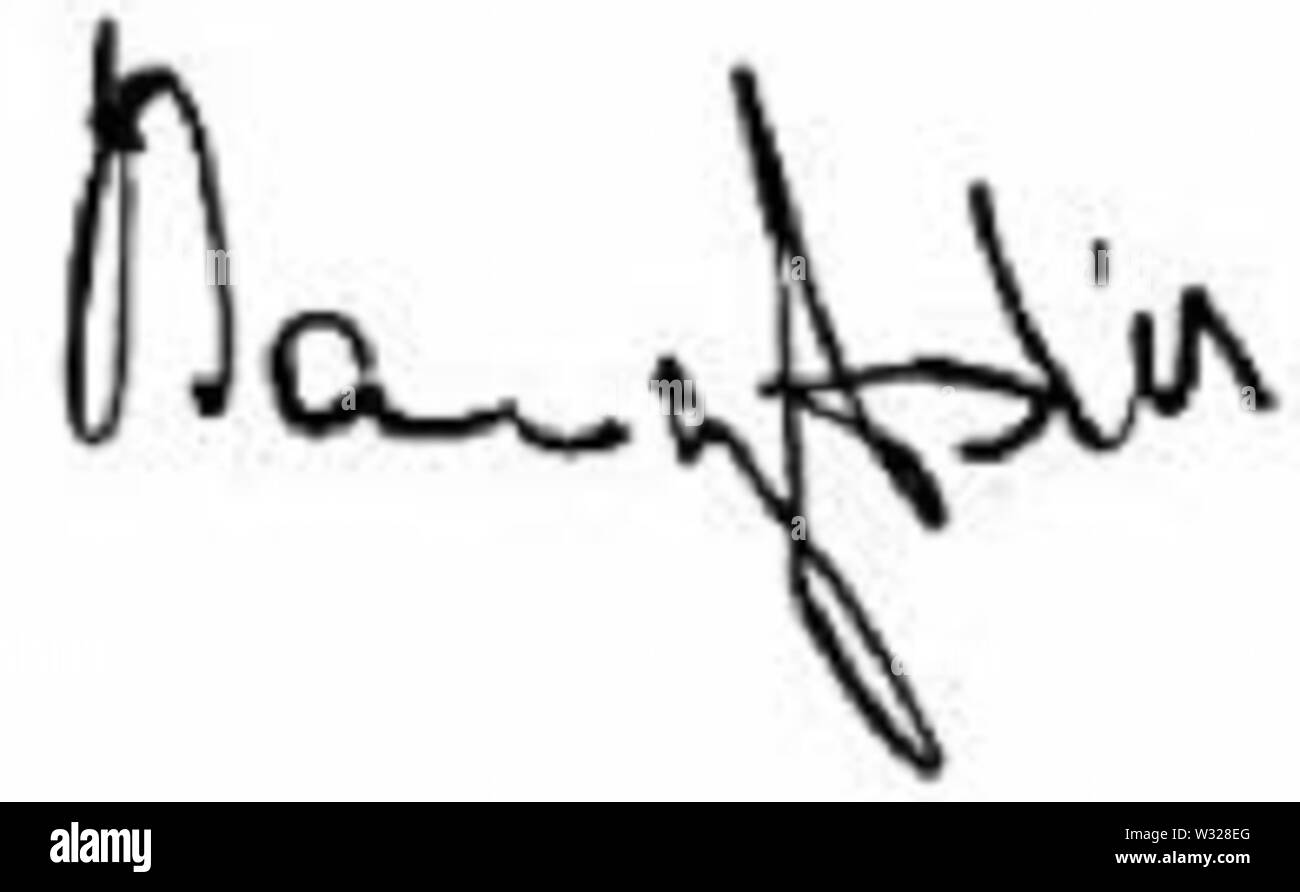 Signature Nancy Astor Stock Photo - Alamy