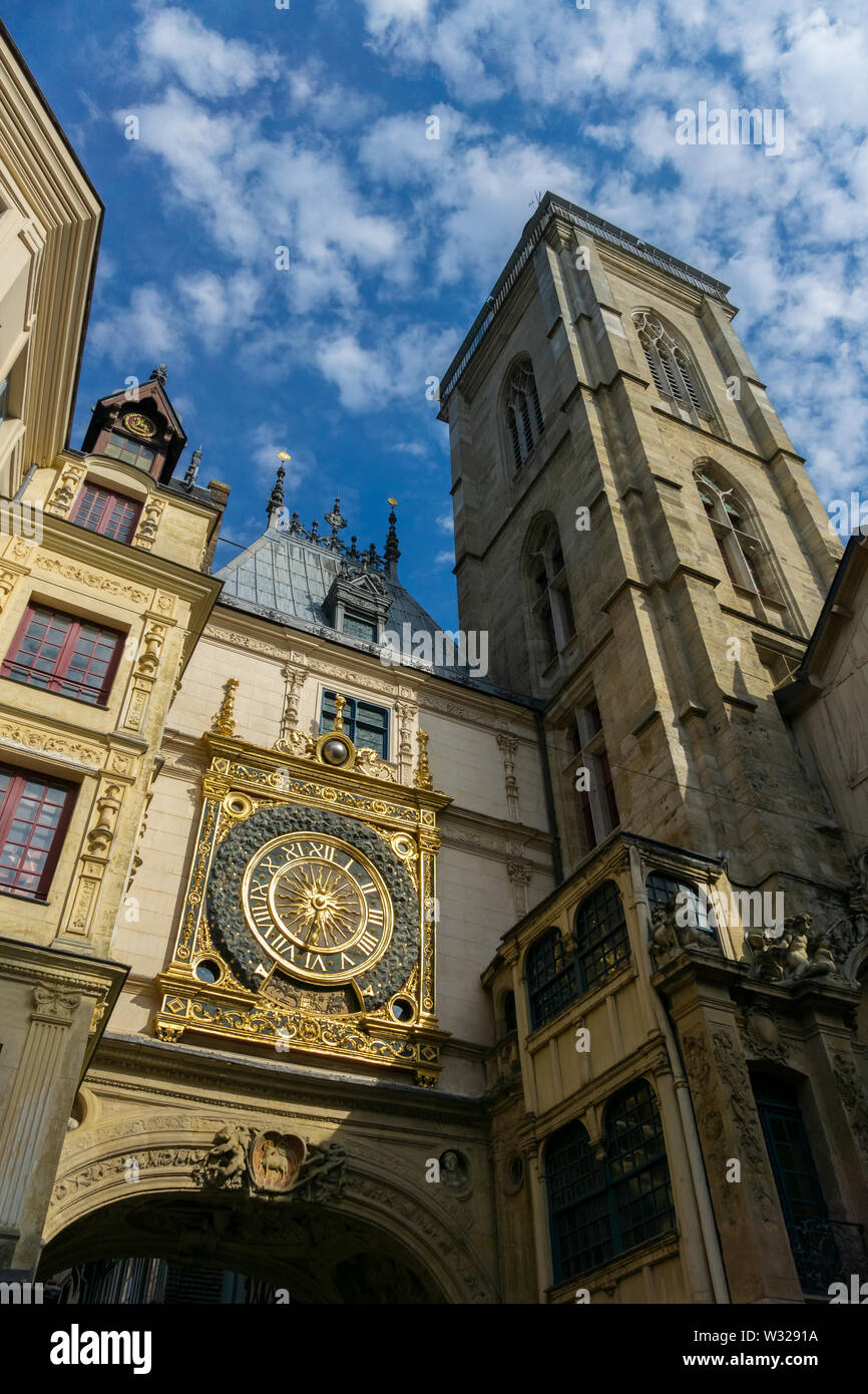 Gros-Horloge, astronomical clock, landmark of Rouen, Normandy, France ...