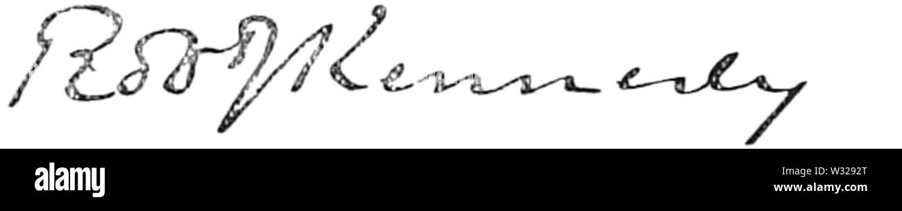 Sir Robert John Kennedy signature Stock Photo - Alamy