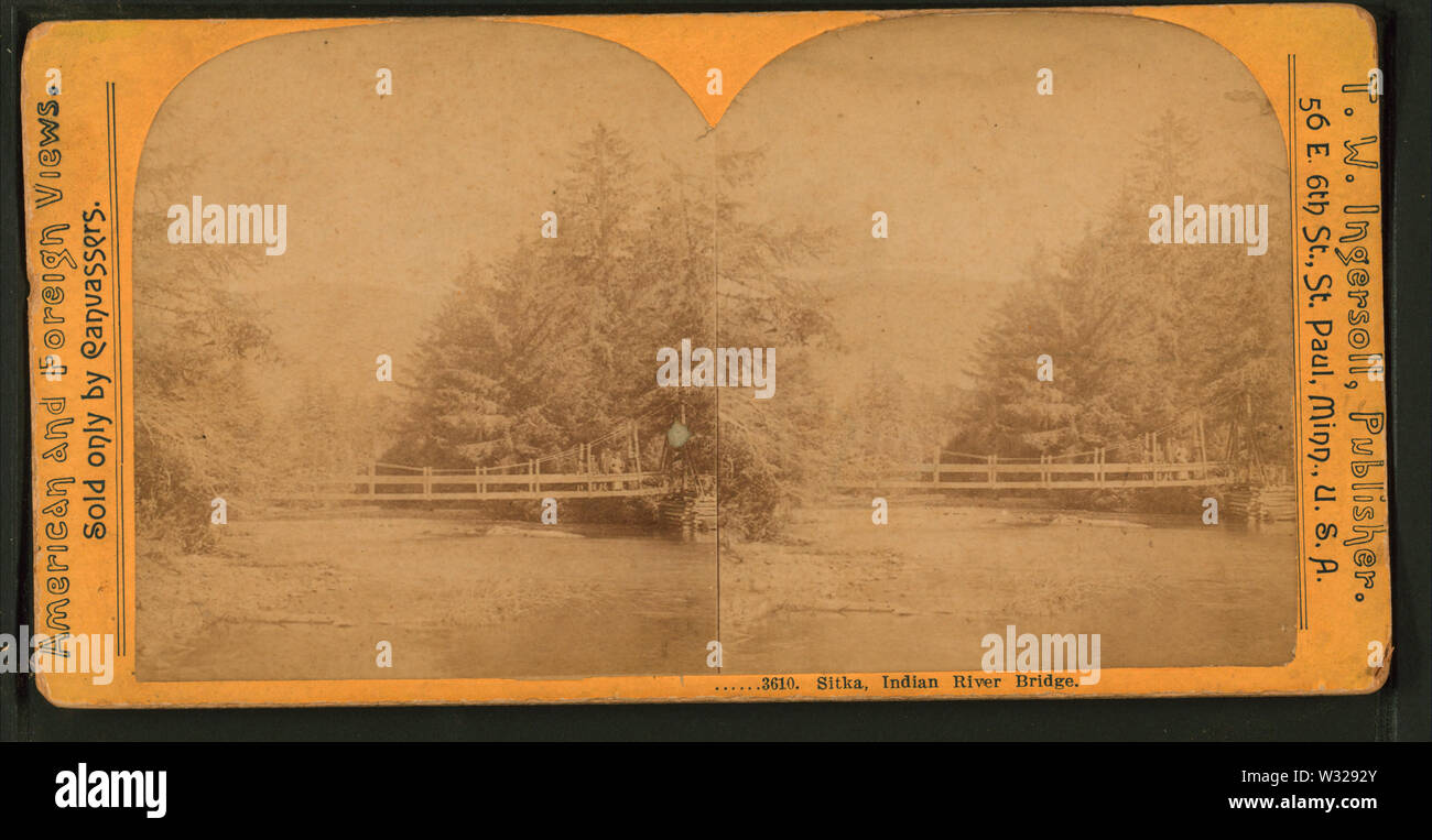 Sitka Indian River bridge, from Robert N Dennis collection of ...