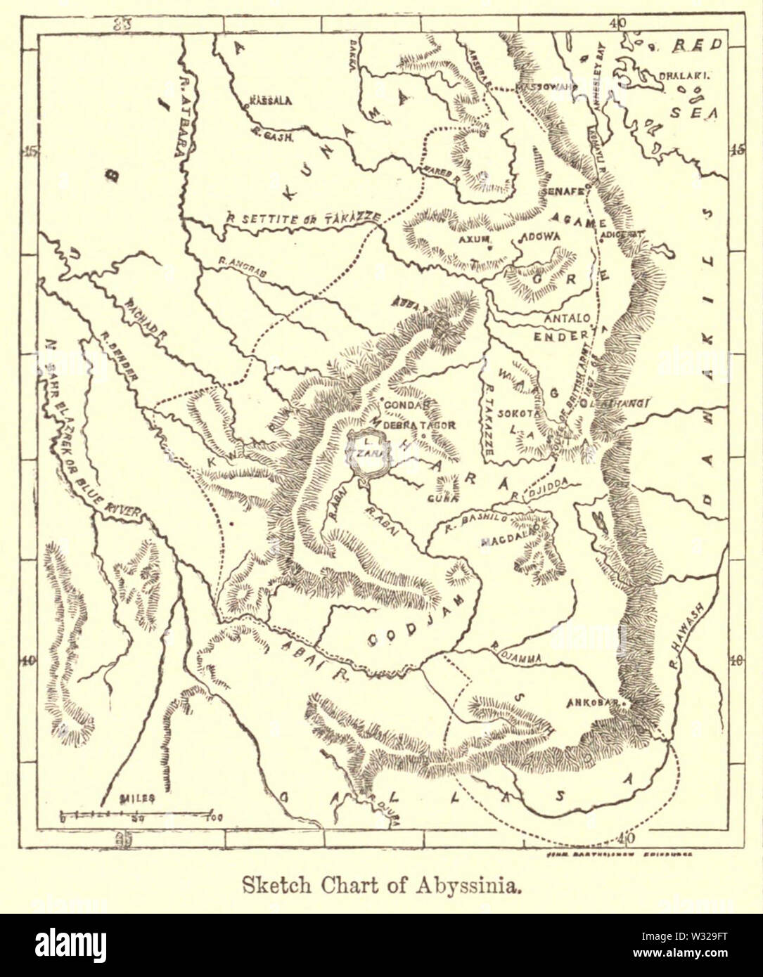 Sketch Chart of Abyssinia Stock Photo - Alamy