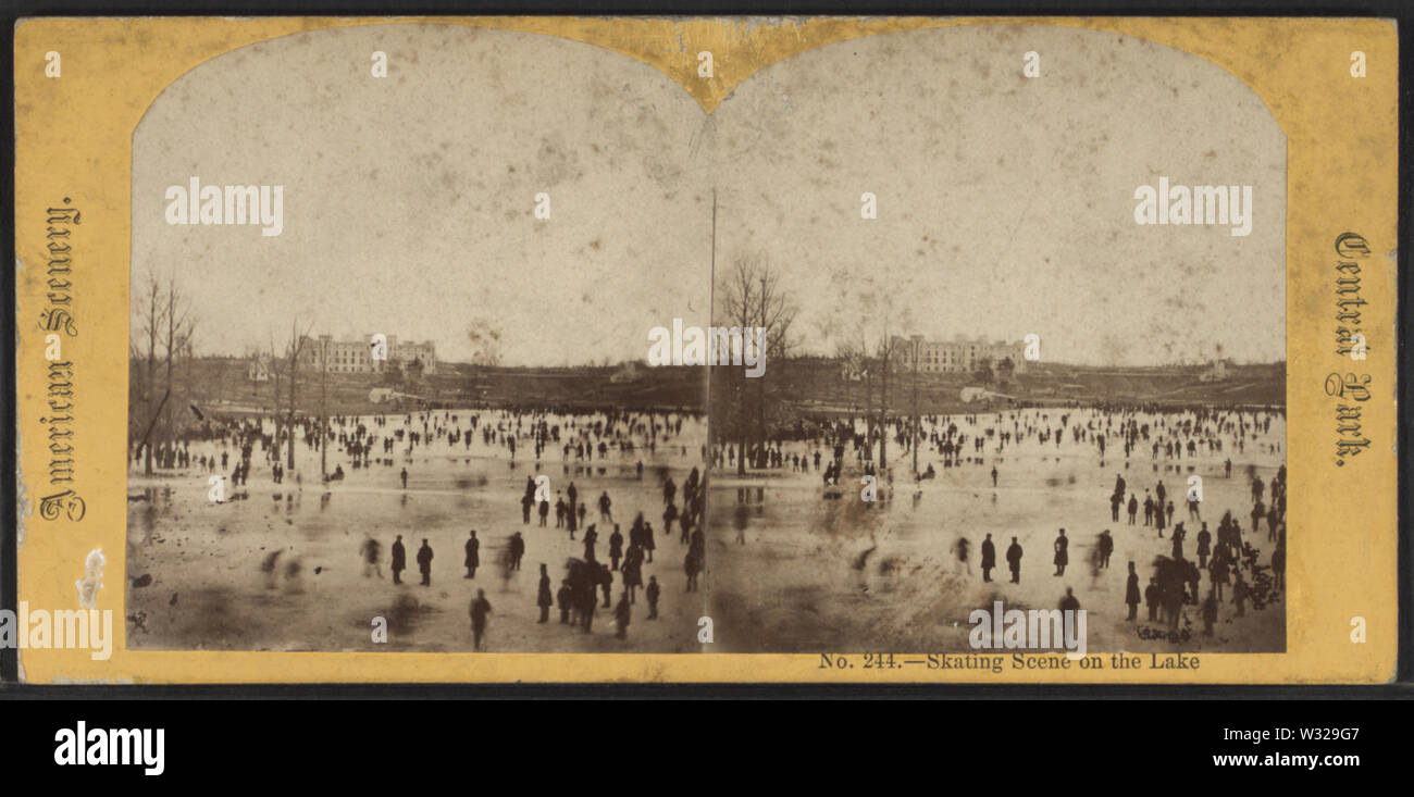 Skating scene on the lake, from Robert N Dennis collection of ...