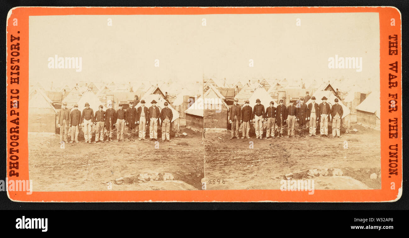 Soldiers' winter quarters, Army of the Potomac. Inside the first line ...