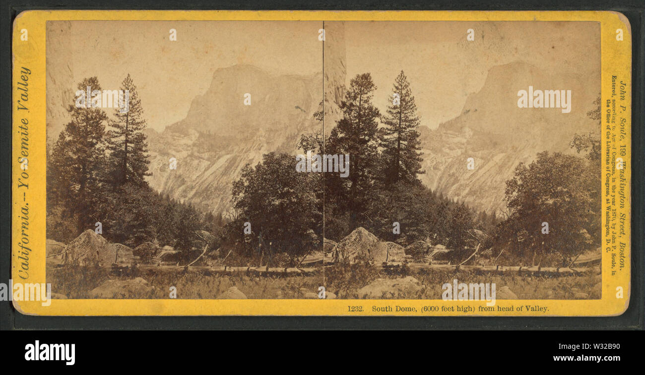South Dome, (6000 feet high) from head of Valley, by John P Soule 2 ...