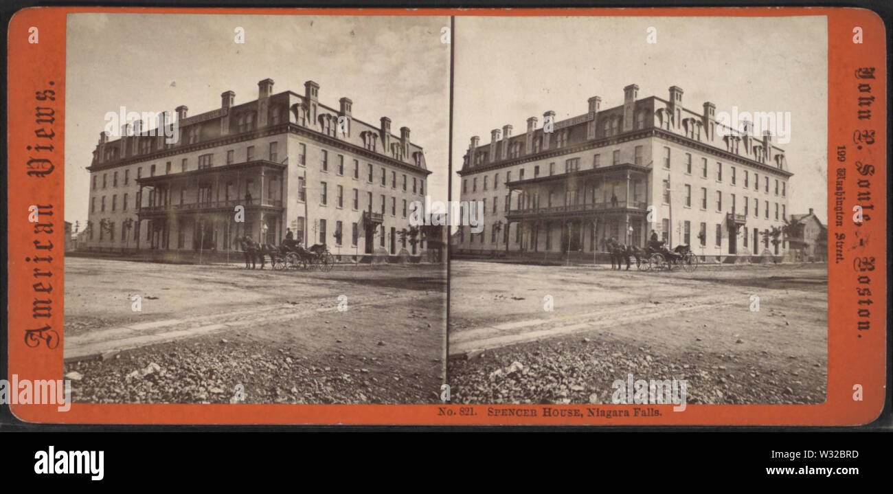 Spencer House, Niagara Falls, by Soule, John P, 1827-1904 Stock Photo ...